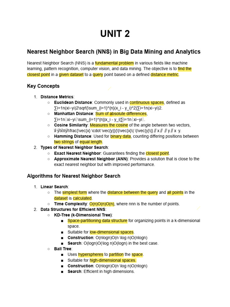 UNIT 2 Bigdata Mining and Analytics | PDF | Cluster Analysis | Applied Mathematics
