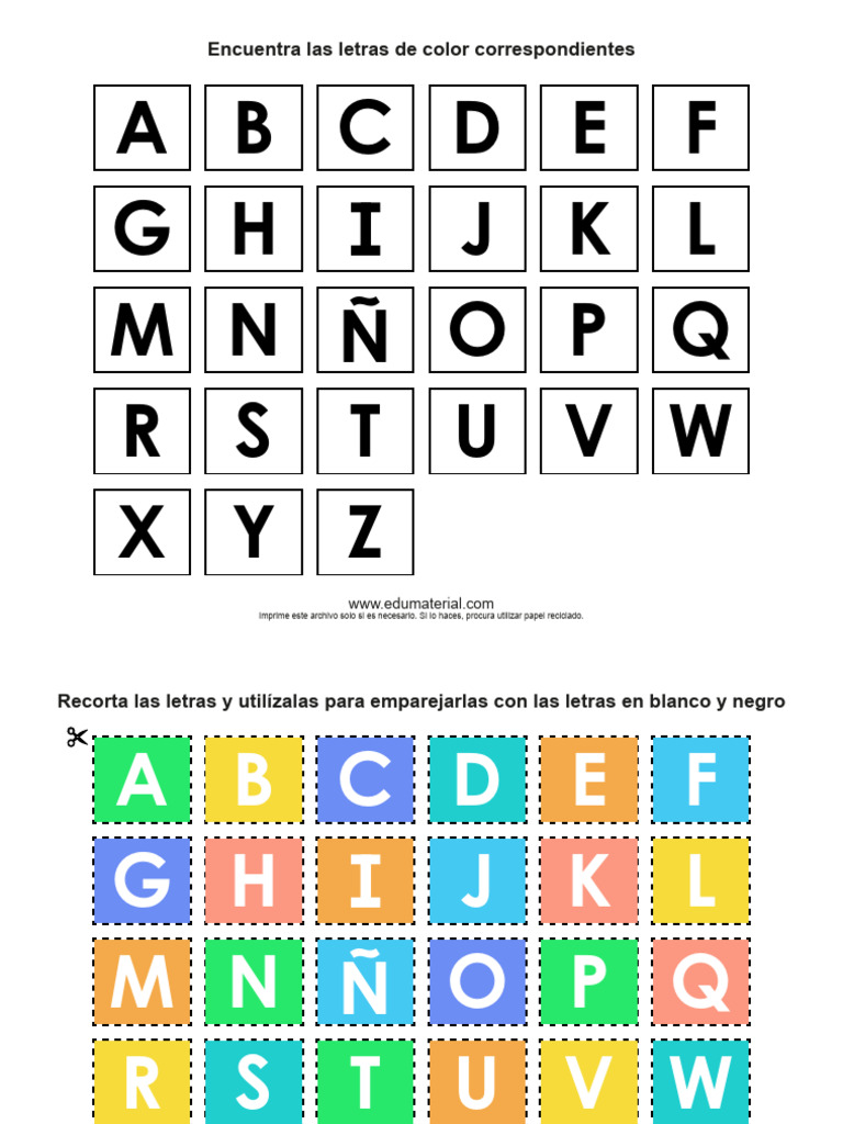 Encuentra Las Letras Set 1 EduMaterial | PDF