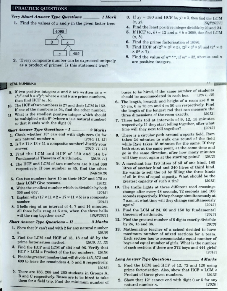 Chapter -1_Real Numbers | PDF | Numbers | Prime Number