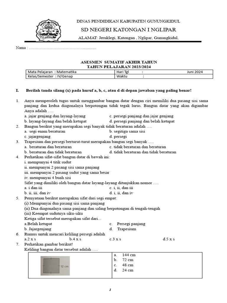 Asat MTK KL 4 | PDF | Griya & Taman