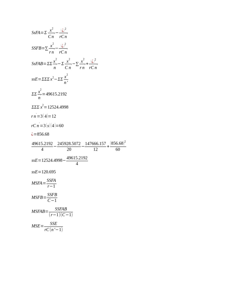 Statistical Analysis And Calculations Pdf Teaching Methods Materials