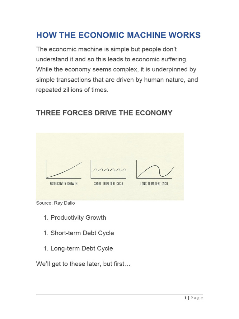 Understanding Dalio's Economic Machine | PDF | Debt | Interest