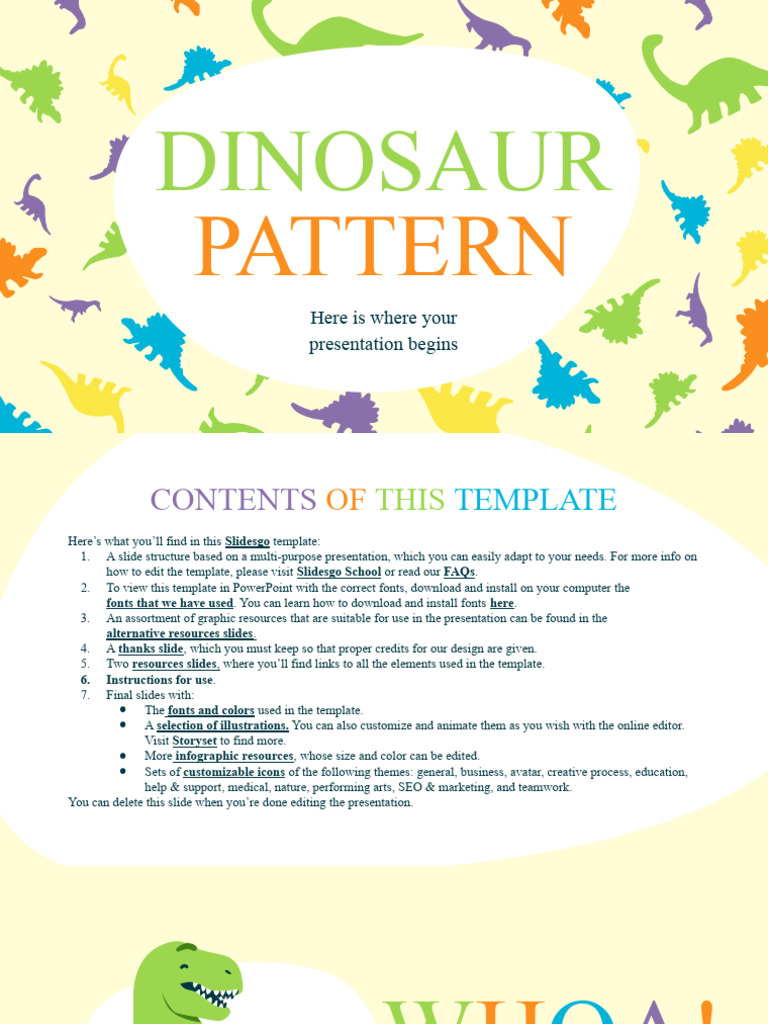 Dinosaur Pattern XL by Slidesgo | PDF | Planets | Planets In Astrology