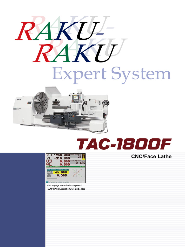 RAKU-RAKU Expert System for TAC Series | PDF | Machining | Grinding ...