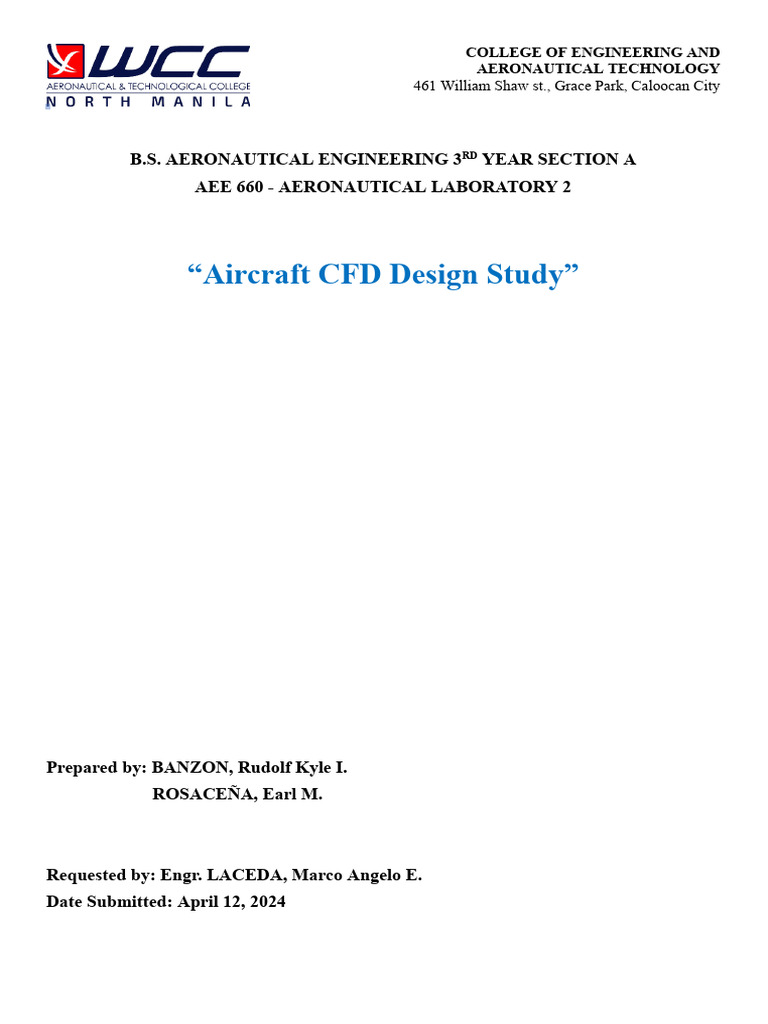 AC CFD Design Study | PDF | Lift (Force) | Airfoil