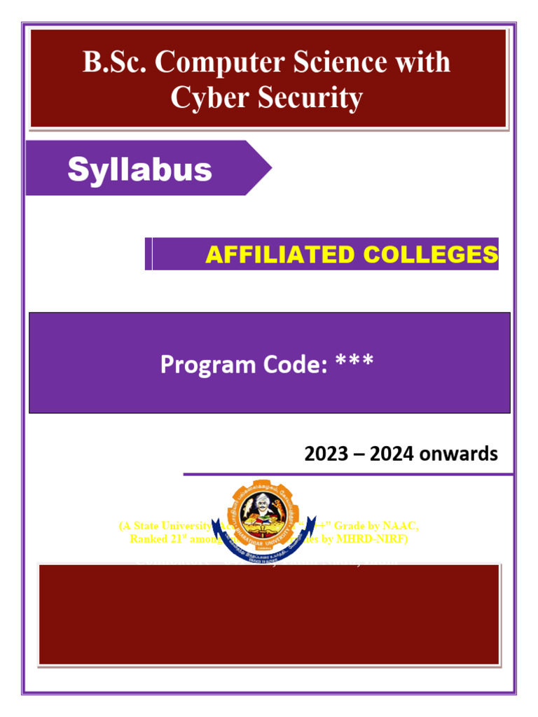 BSC Comp Sci Cyb Sec 2023 24 | PDF | Class (Computer Programming) | C++