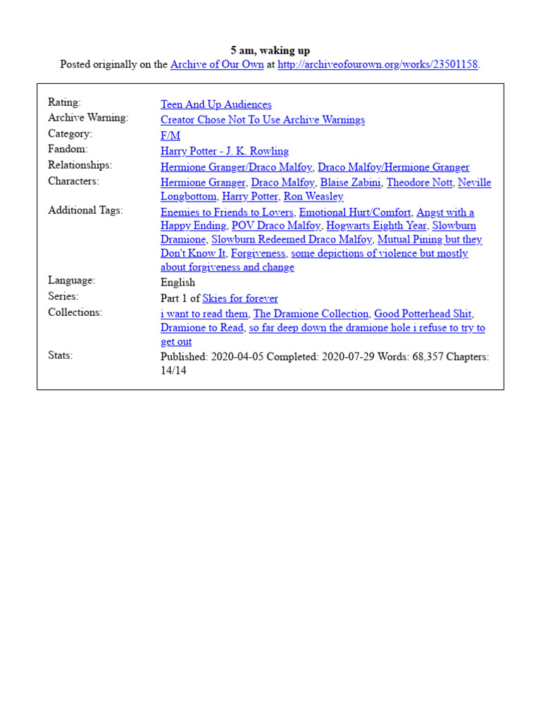 5 Am Waking Up | PDF | Harry Potter