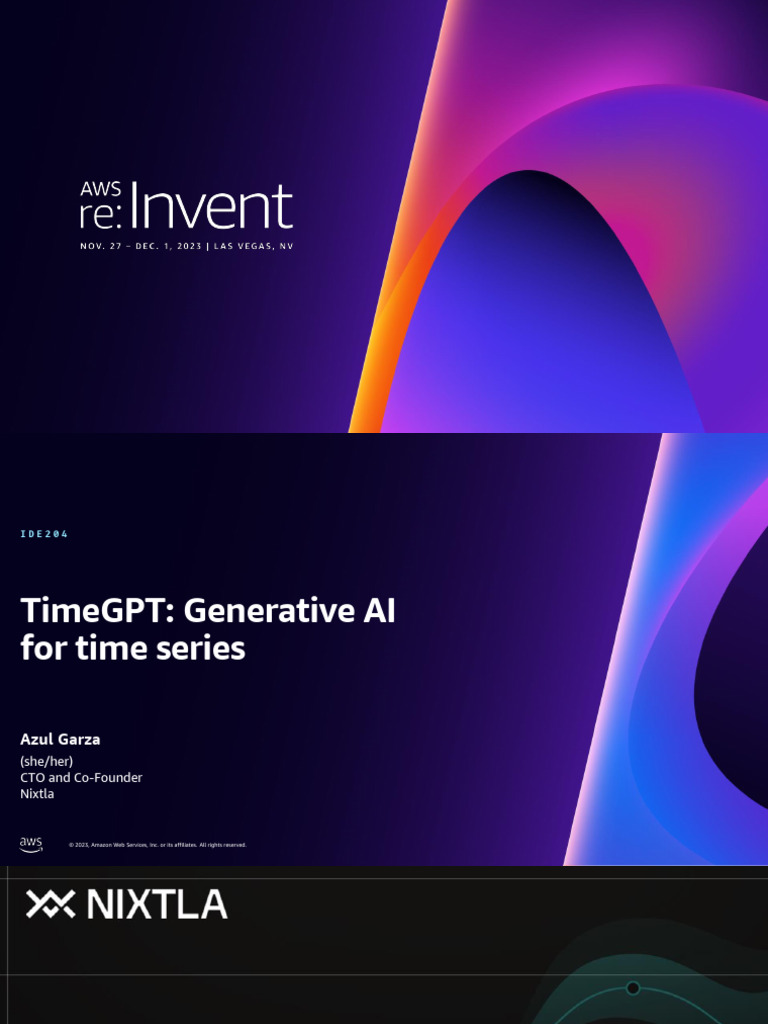 IDE204 - TimeGPT Generative AI For Time Series | PDF | Time Series ...