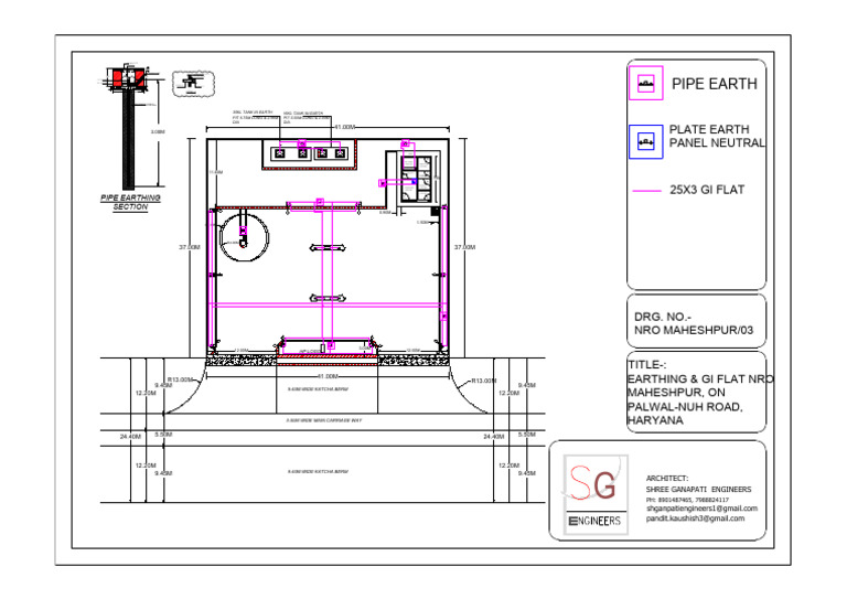 Earthing Plan NRO Maheshpur-Model | PDF