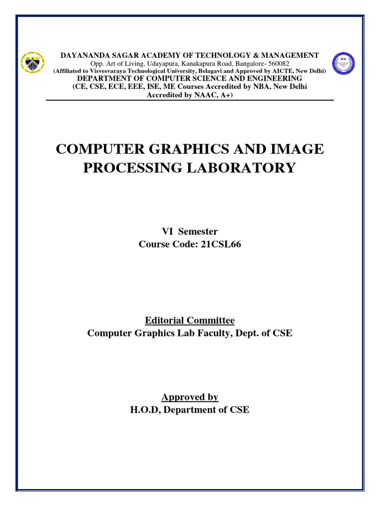 21CSL66 Lab Manual | Download Free PDF | Engineering | Computer Graphics