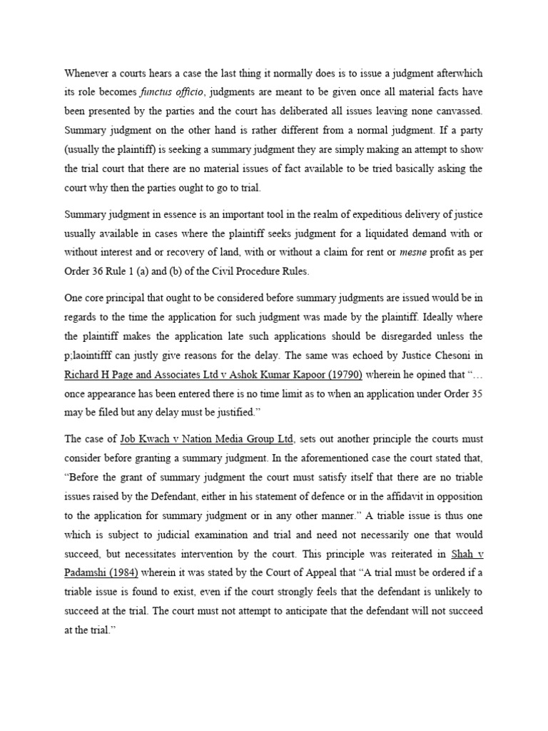 Civil | PDF | Summary Judgment | Judgment (Law)