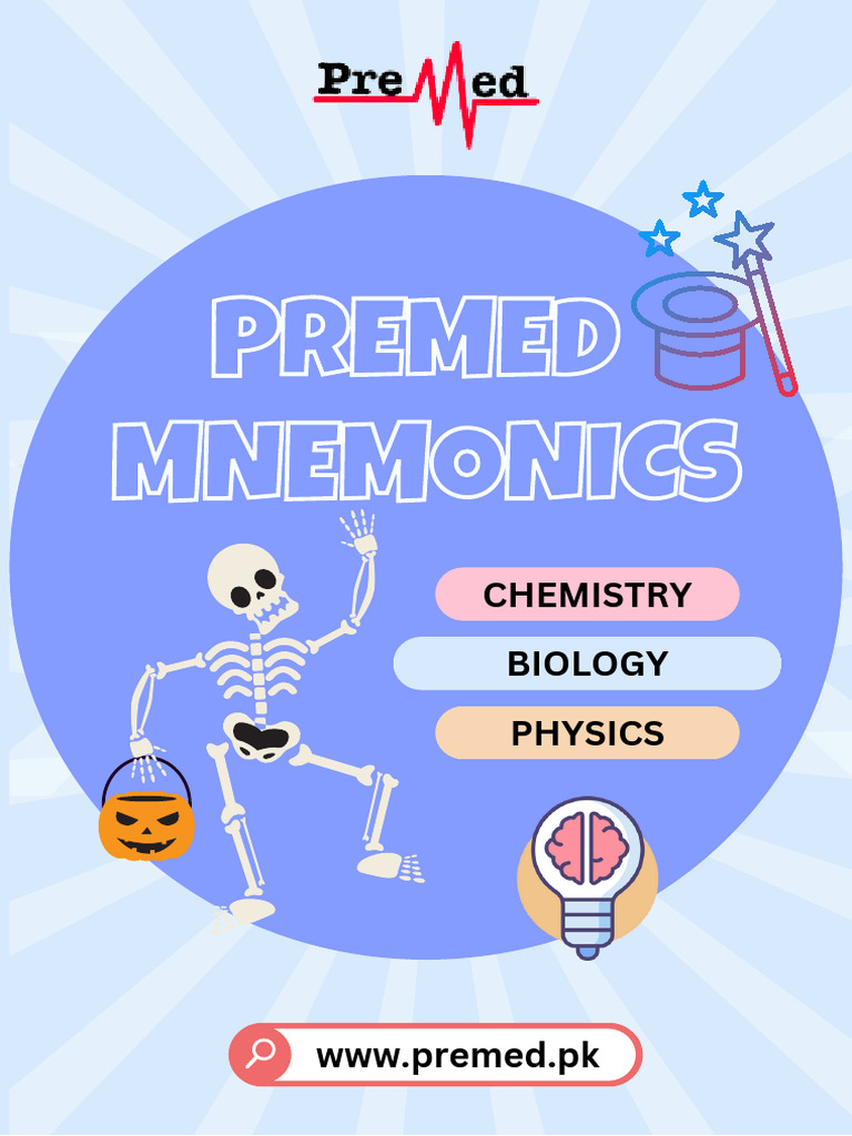 PreMedPK MDCAT Mnemonics | PDF | Primer (Molecular Biology)