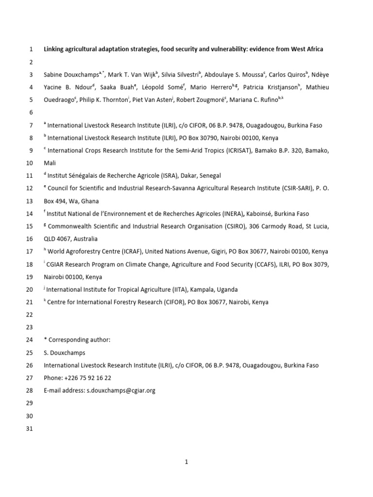 Article Manuscript-Preprint | PDF | Sampling (Statistics) | Labour ...
