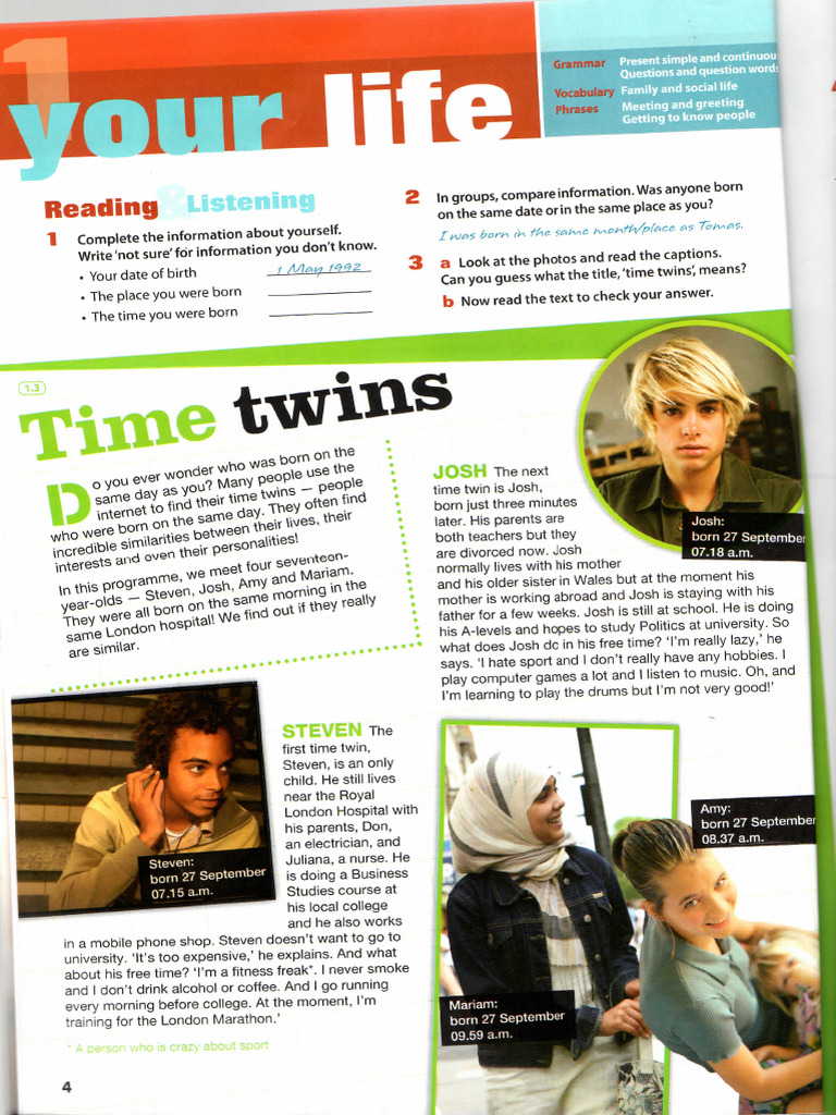 Real Life - Simple Present & Present Cont | PDF | Question | Human Life ...