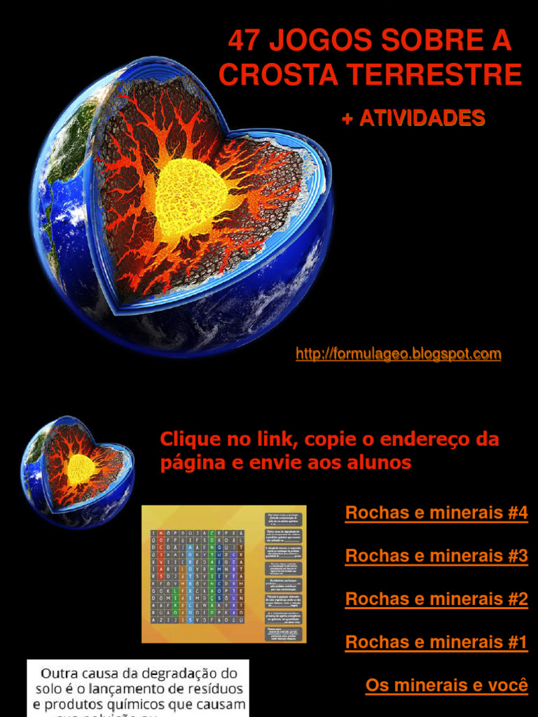 47 Jogos Sobre A Crosta Terrestre | PDF | Rochas (Geologia) | Geologia