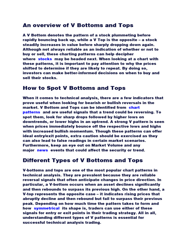 V Patterns in Stock Trading | PDF