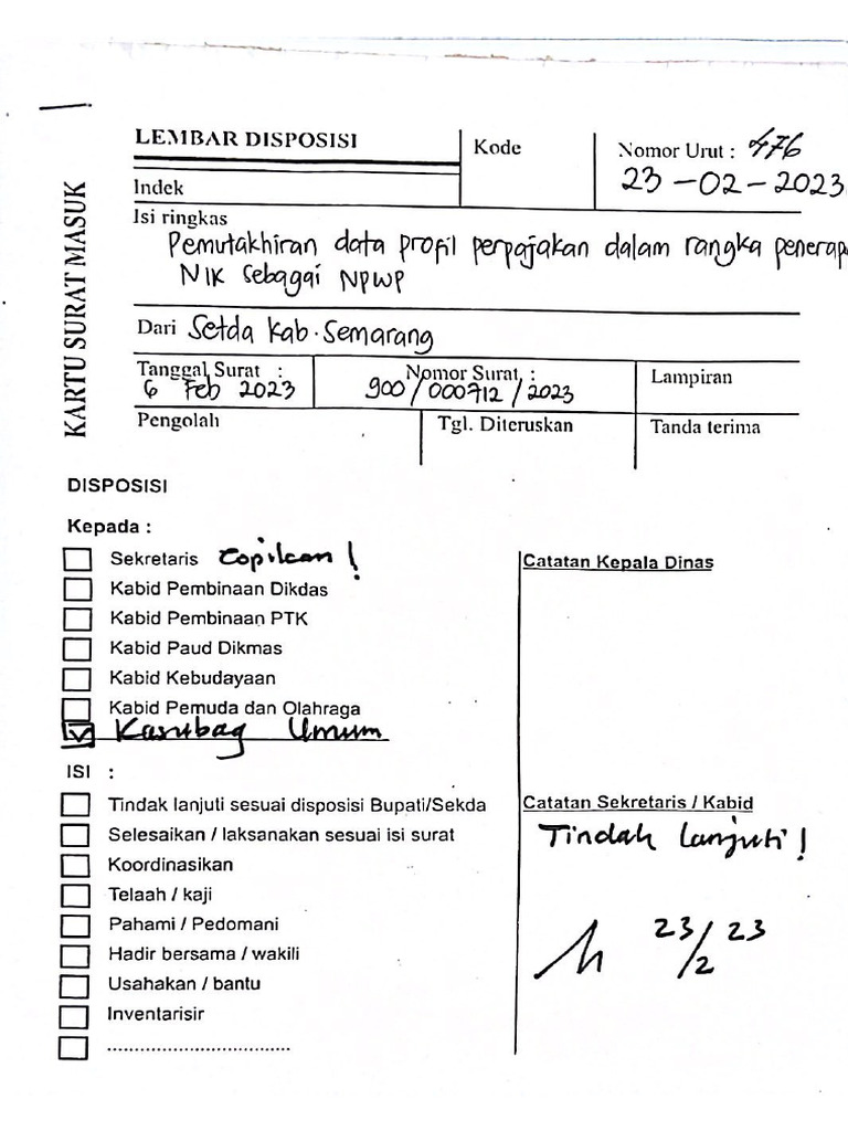 02 - 23 Feb - Pemutakhiran Data Profil Perpajakan | PDF