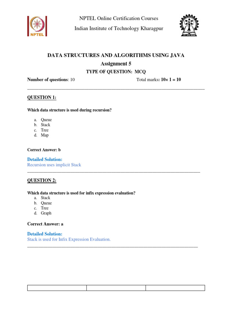 Data Structures & Algorithms MCQs | PDF | Queue (Abstract Data Type) | Software Engineering