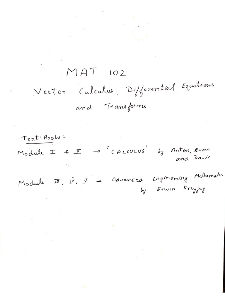 MAT102 - Module 1 | PDF