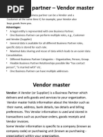 Vendor Master Data Configuration Guide | PDF | Computing | Business