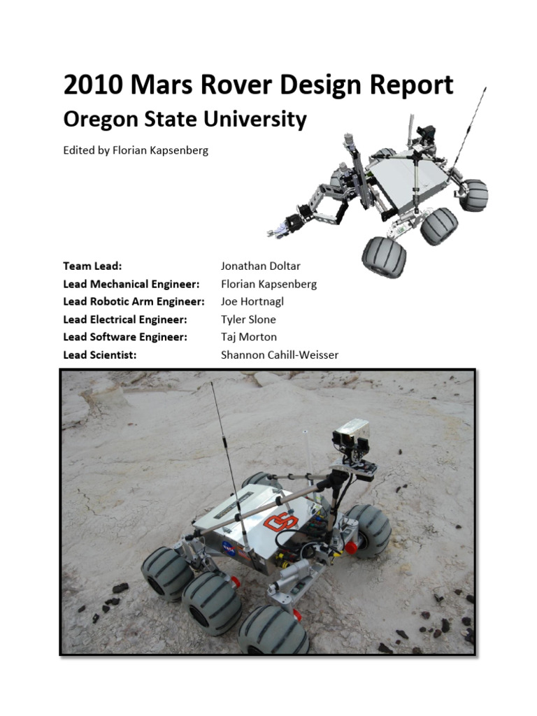 2010 Oregon State University Mars Rover Design Report | PDF | Antenna ...