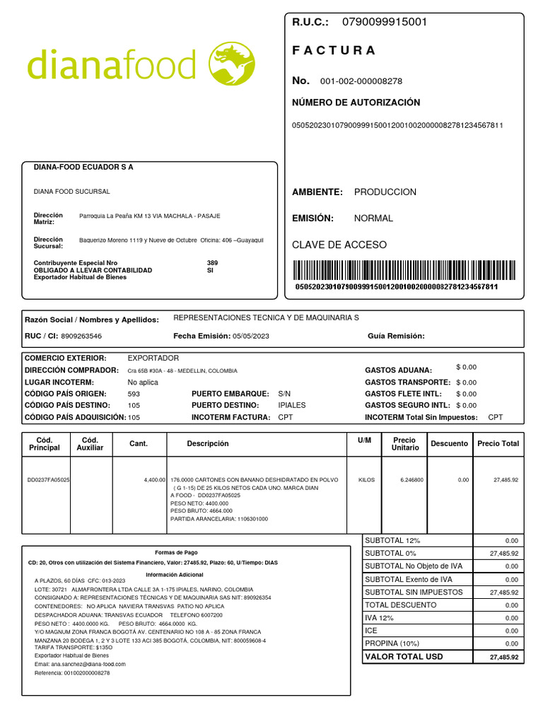 Factura Export Pdf Negocios Internacionales El Comercio Internacional