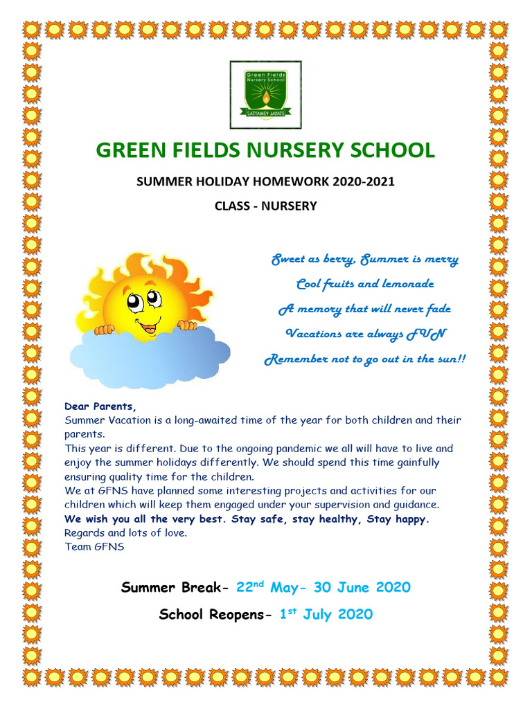 Holidays Hw Nursery | PDF