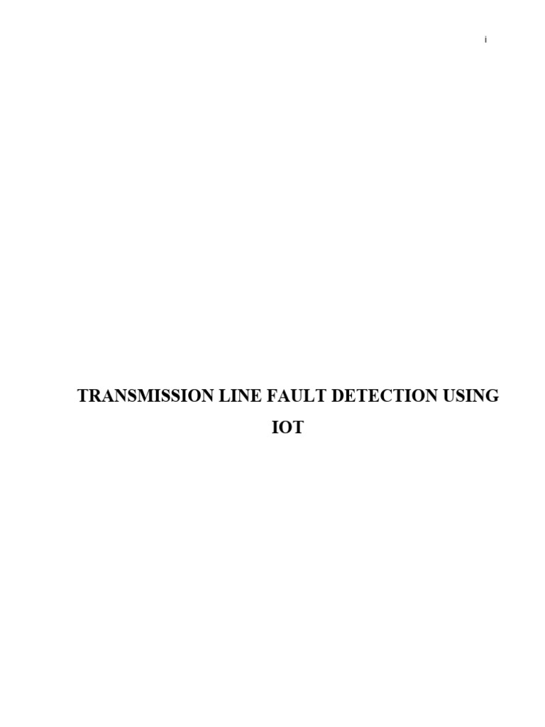 Transmission Line Fault Detection Using Iot Partial Pdf Transformer Transmission Line