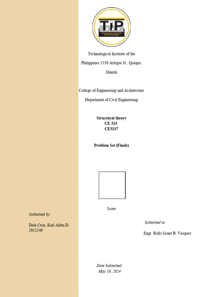 Dela Cruz Probset Finals | PDF | Building Engineering | Mechanical Engineering