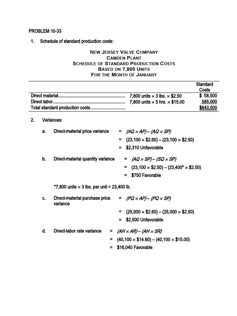 STD Costing Var Analysis 1 Tutorial | PDF | Labour Economics | Prices