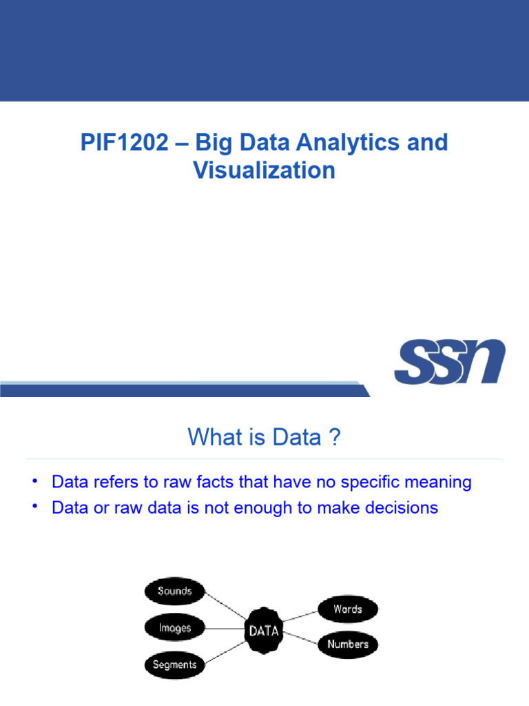 Lecture 1 - Intro To Big Data Analytics | PDF | Big Data | Data