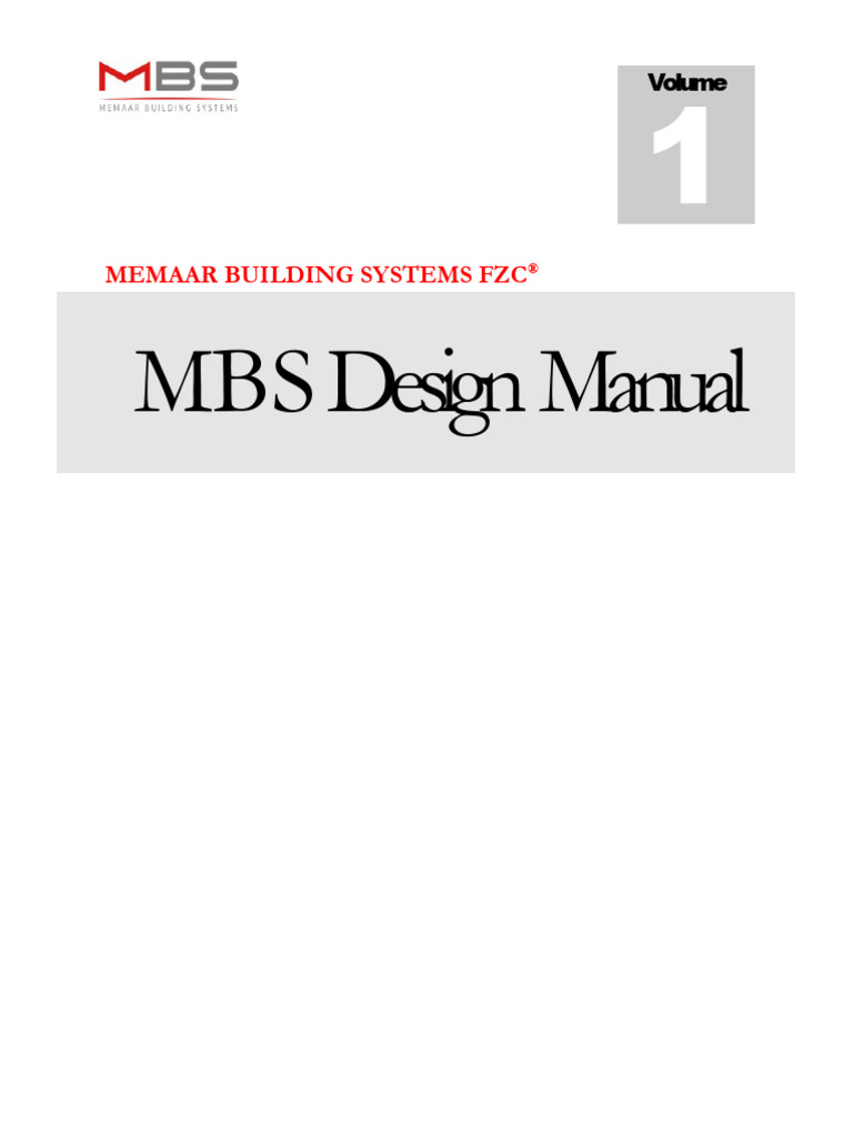 MBS DesignManual - Ver 5.7 | PDF | Strength Of Materials | Building ...