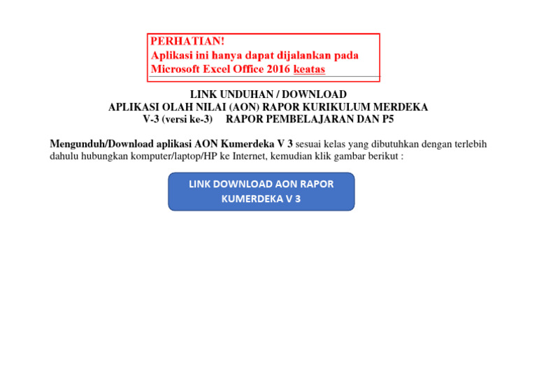 LINK Undunhan AON Rapor Kumerdeka V3 | PDF