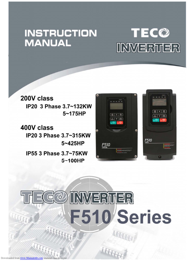 f510 Series | PDF | Power Inverter | Electrical Wiring
