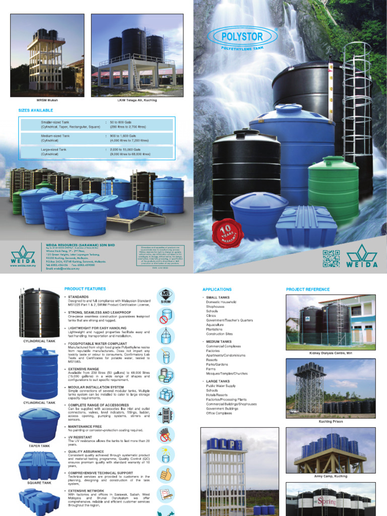 Water Storage - POLYSTOR PE Water Tank SWK 20220630 | PDF