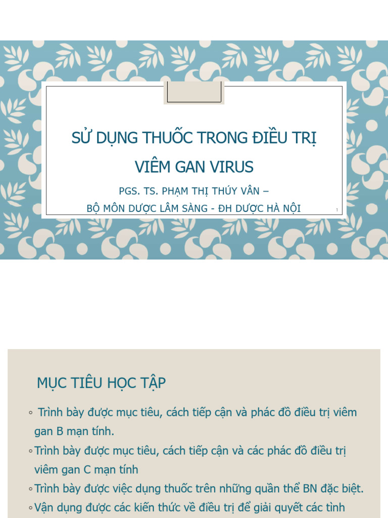 Sử dụng thuốc trong điều trị viêm gan virus-2022-K73 | PDF