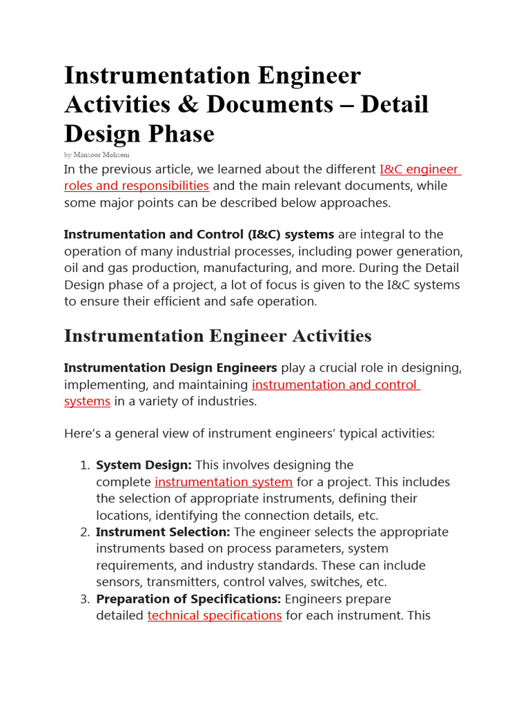 Engineering Document | PDF | Instrumentation | Specification (Technical ...