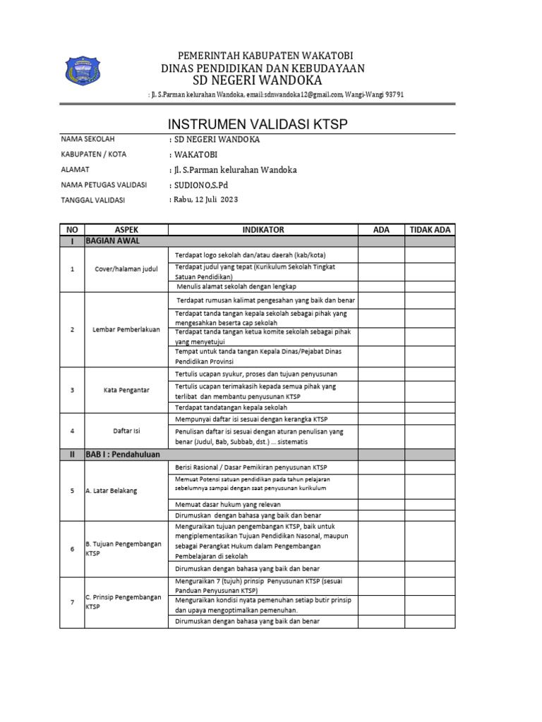 Validasi KOSP 2 | PDF | Seni