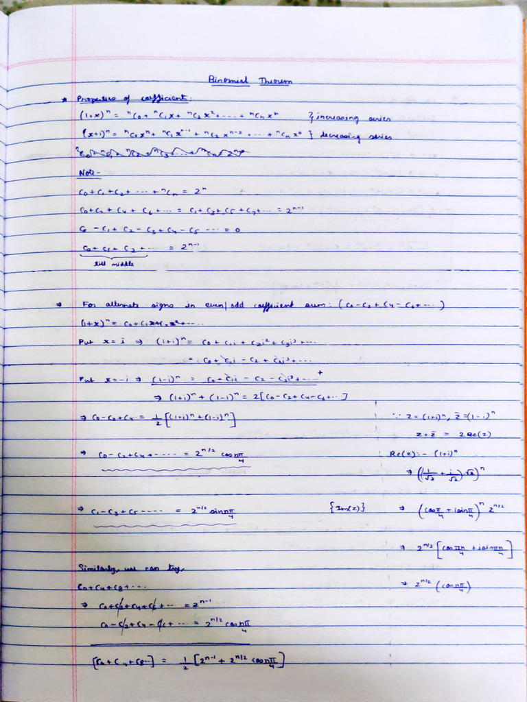 Binomial Theorem (Methods of Solving) | PDF
