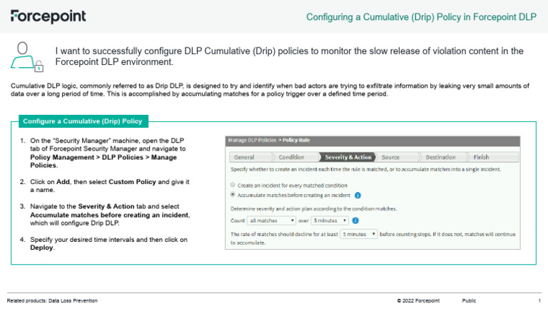 Configure Forcepoint Drip DLP Policy | PDF