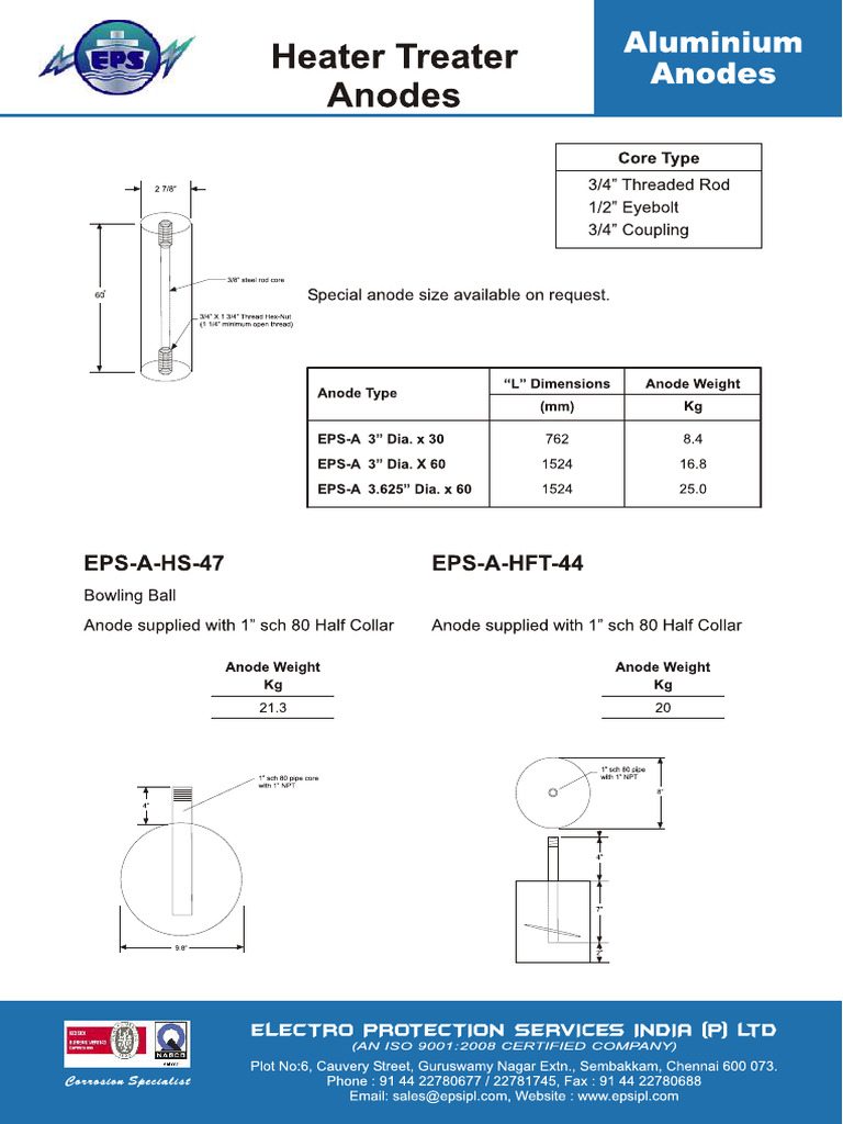 Aluminium Heater Treater Anode | PDF