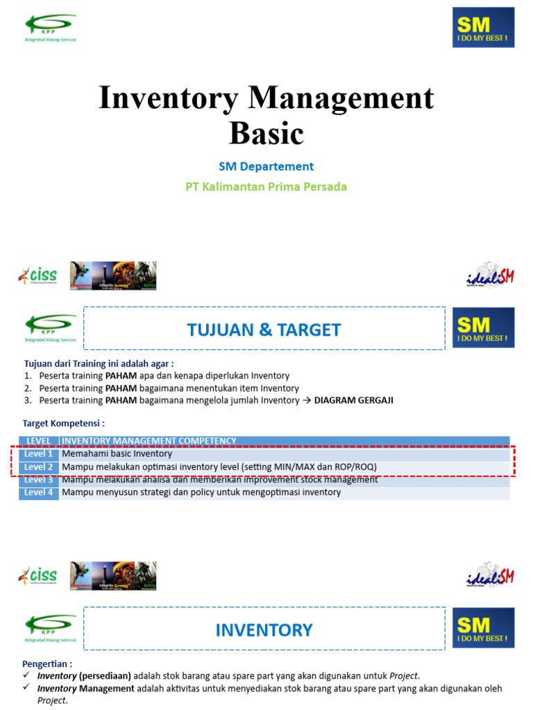 Inventory Management Basic For Subcont New | PDF
