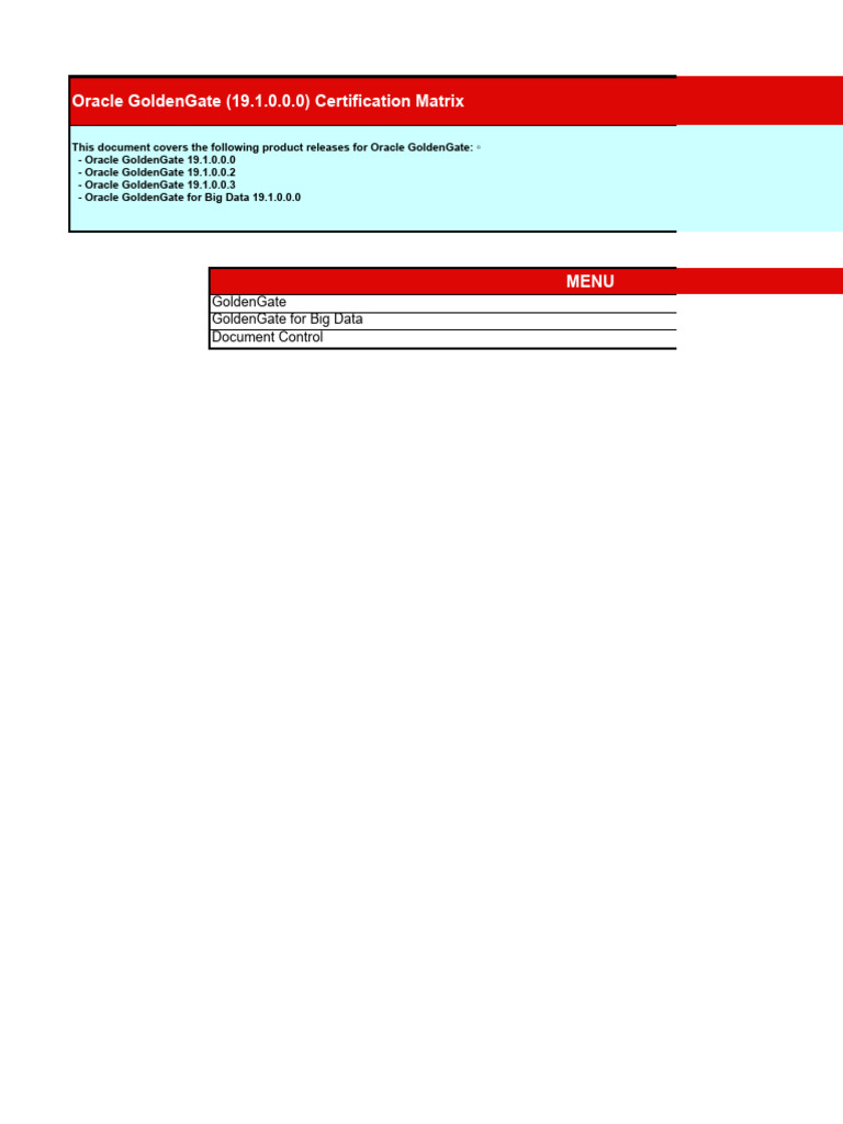 2.2 Ogg-19-1-0-0-0-Cert-Matrix | PDF | Oracle Database | 64 Bit Computing