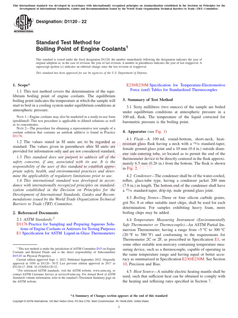 Astm D1120 22 | PDF | Thermometer | Temperature