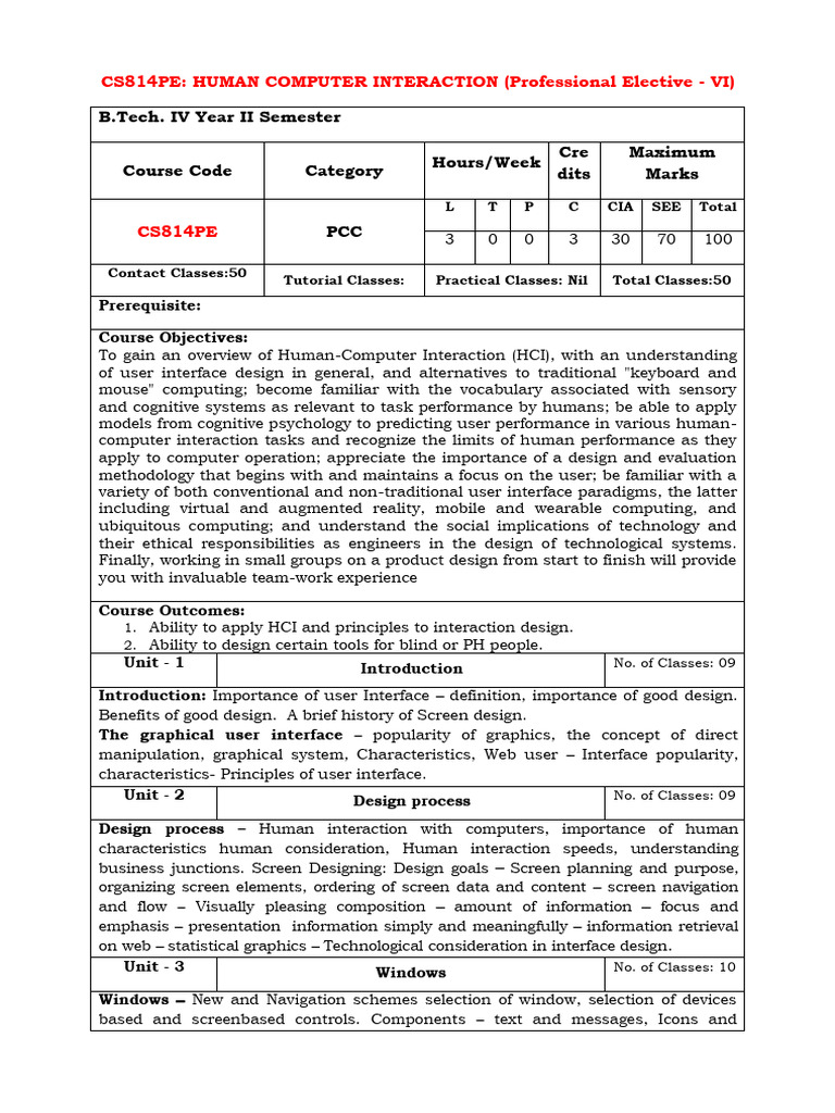Human Computer Interaction | PDF | Human–Computer Interaction | Usability