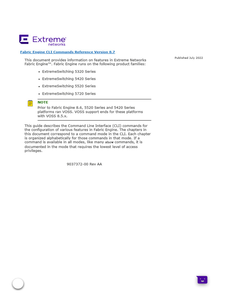 Fabric Engine CLI Commands Reference | PDF | Computers