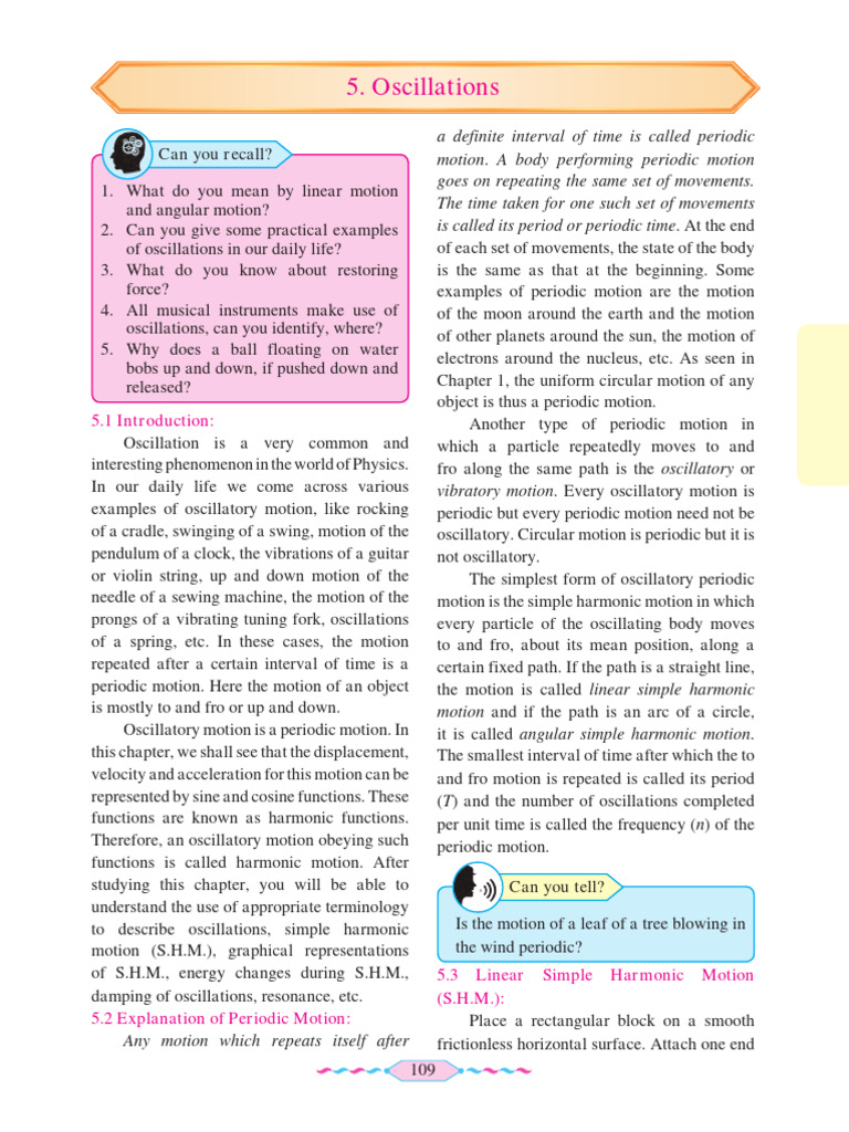 Oscillation | PDF | Oscillation | Force