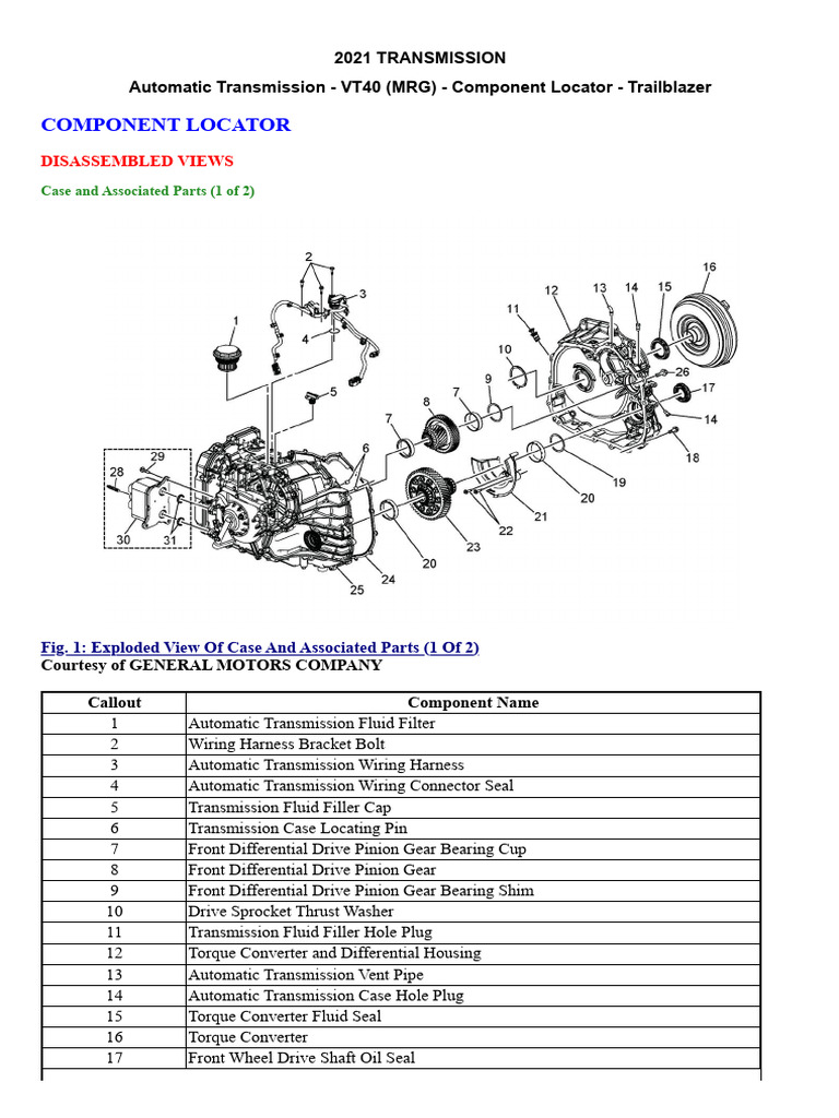 VT40 Transmission Component Locator | PDF | Automatic Transmission | Valve