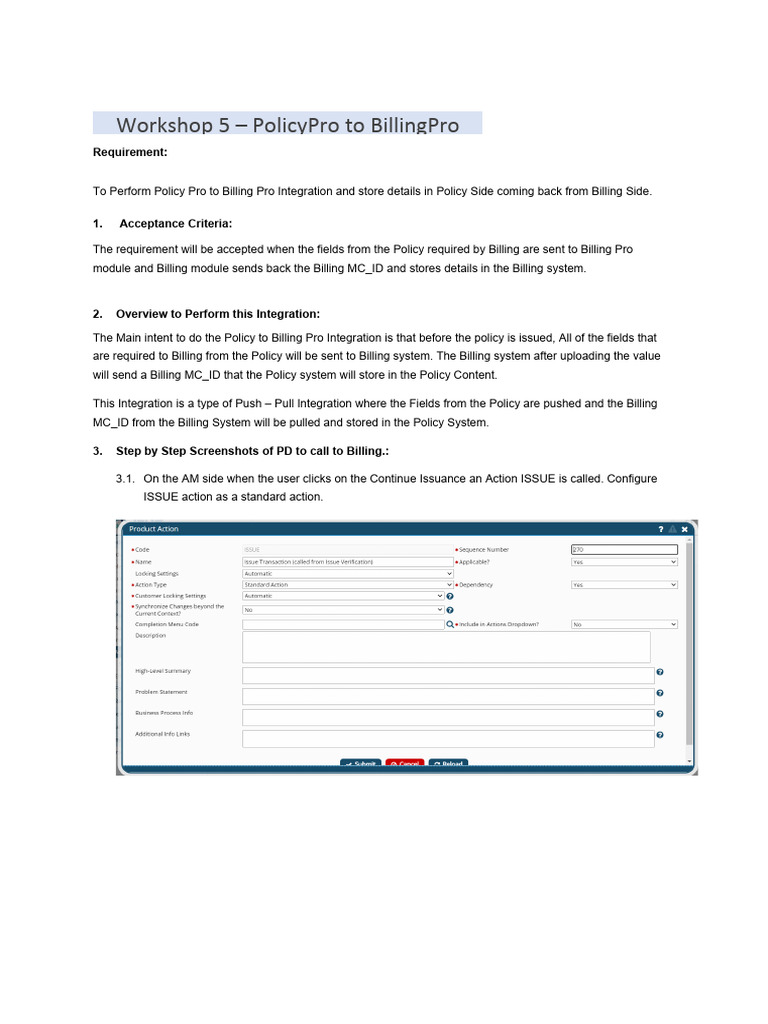 Workshop 05 - Policy Pro To Billing Pro Integration | PDF | Computer ...