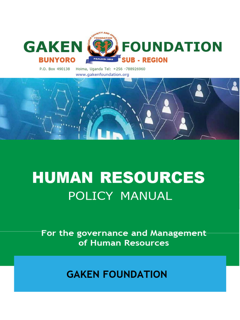Human Resource Policy Manual 2024 Gaken Foundation | PDF | Cost Of ...